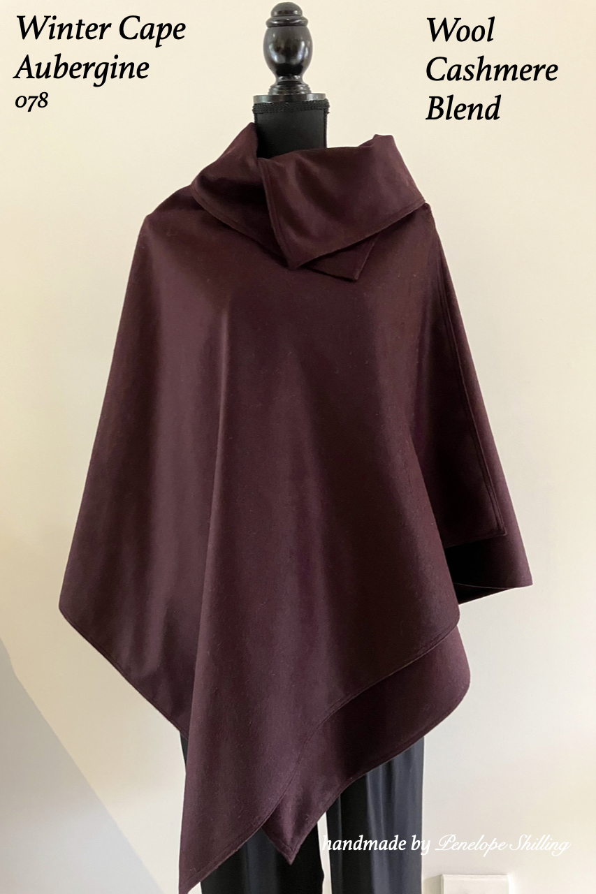 078 Winter Cape 2023 | Aubergine – Penelope Shilling